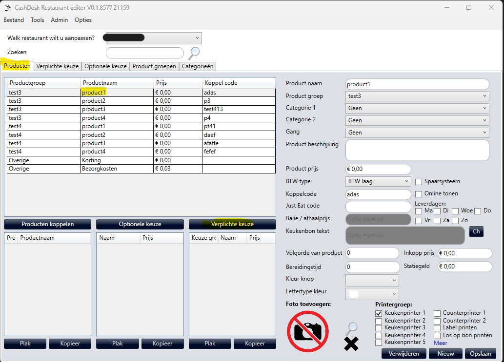 SUP (Plastic) Toeslag inregelen Cashdesk 2.0